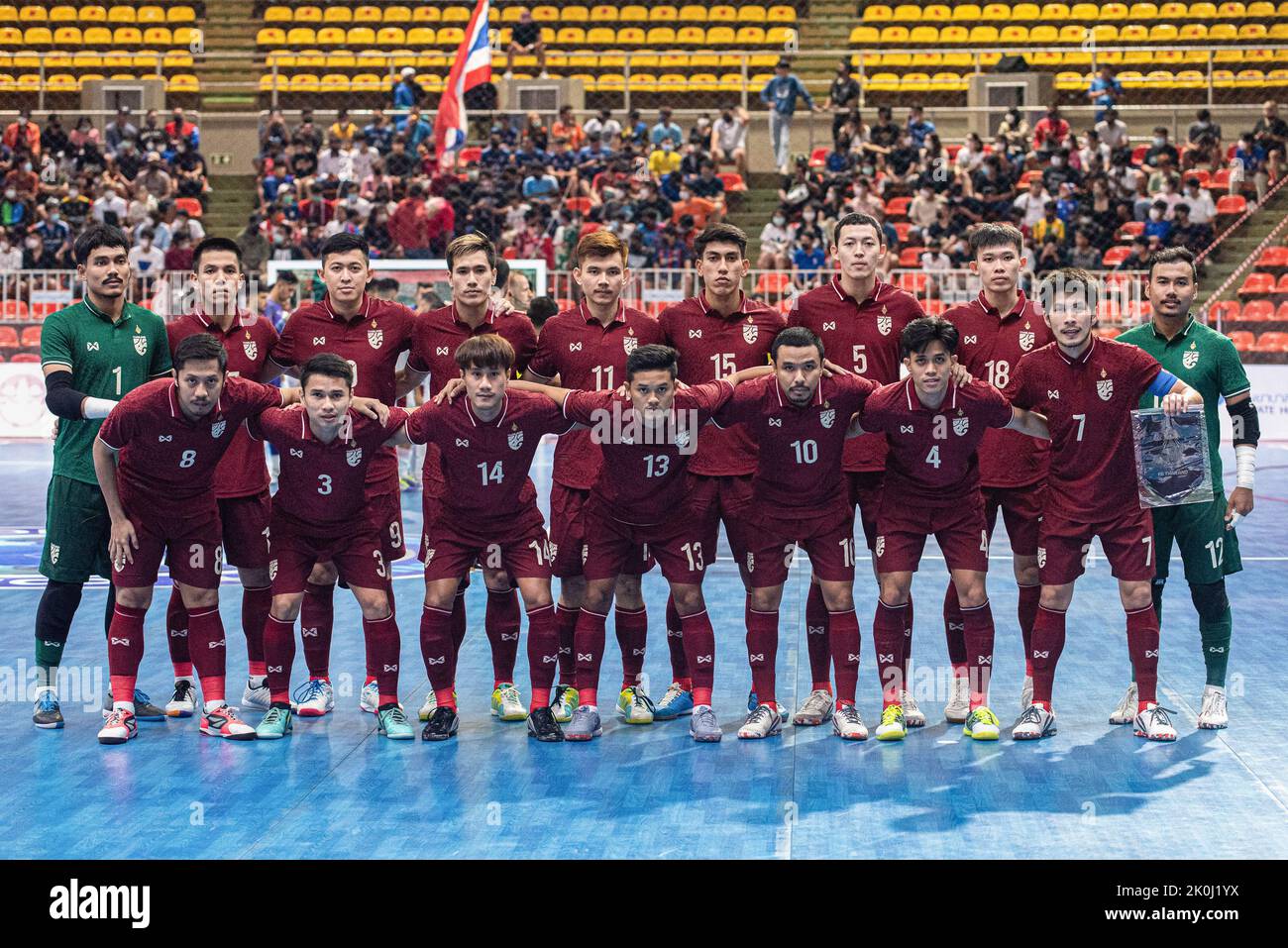 Players of Thailand team line up for a photo prior to the Continental ...