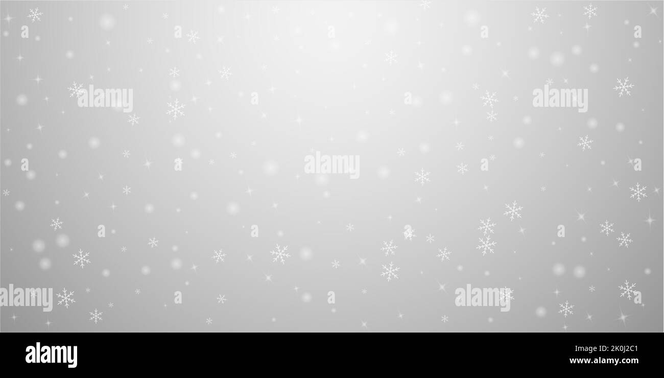 Christmas falling snow background. Subtle flying snow flakes and stars ...