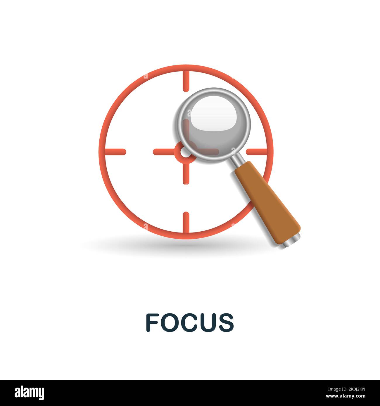 Focus icon. 3d illustration from brain procces collection. Creative ...