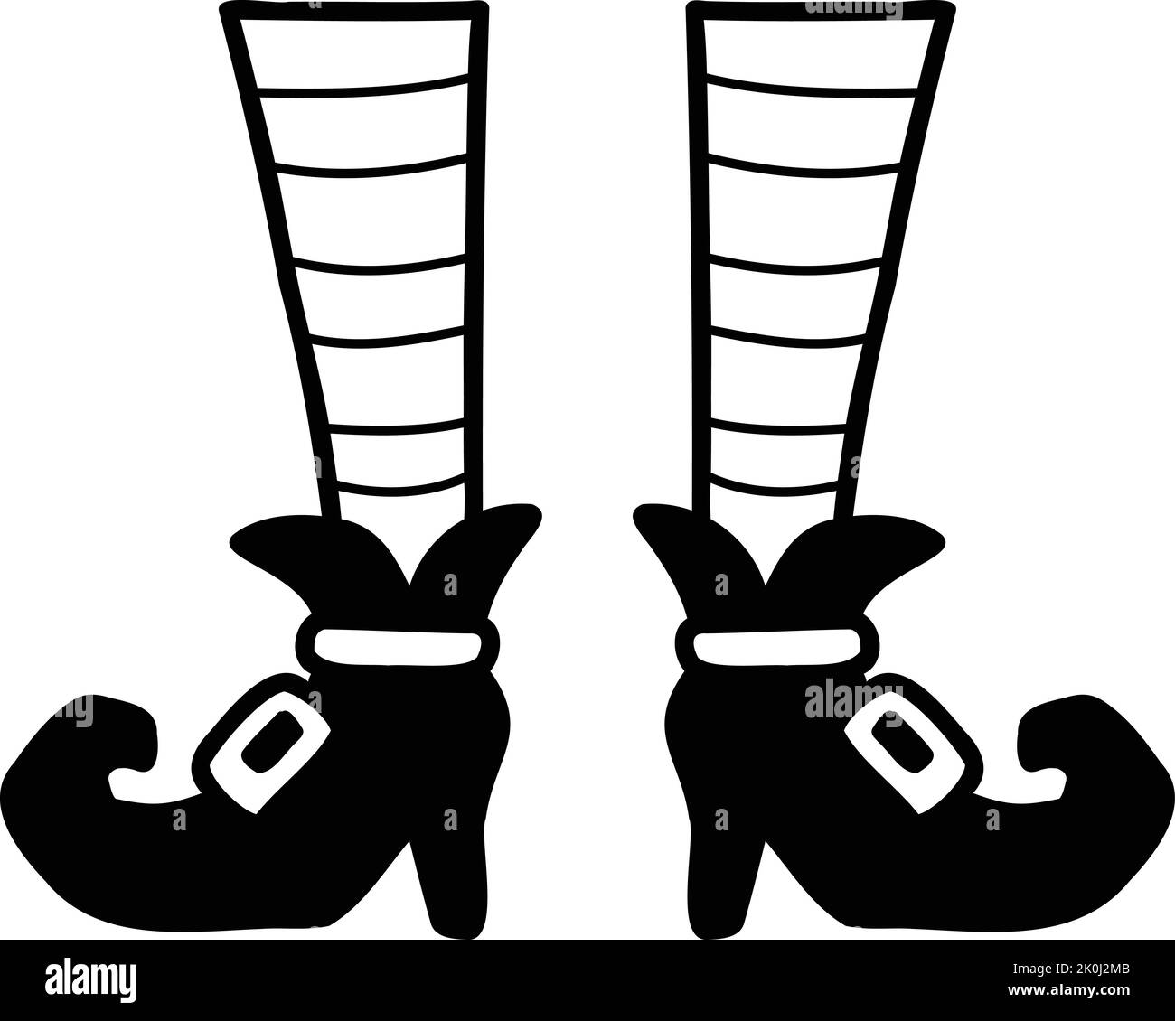 Hand Drawn witch shoes illustration isolated on background Stock Vector ...