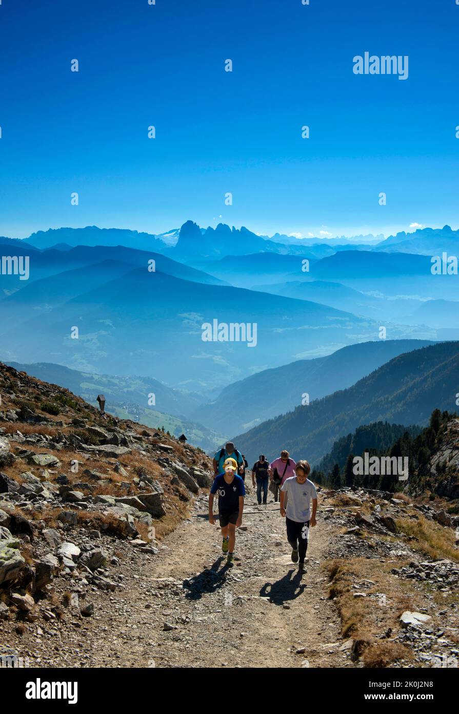 In the last stretch of the path you can see both the Refuge and the ...