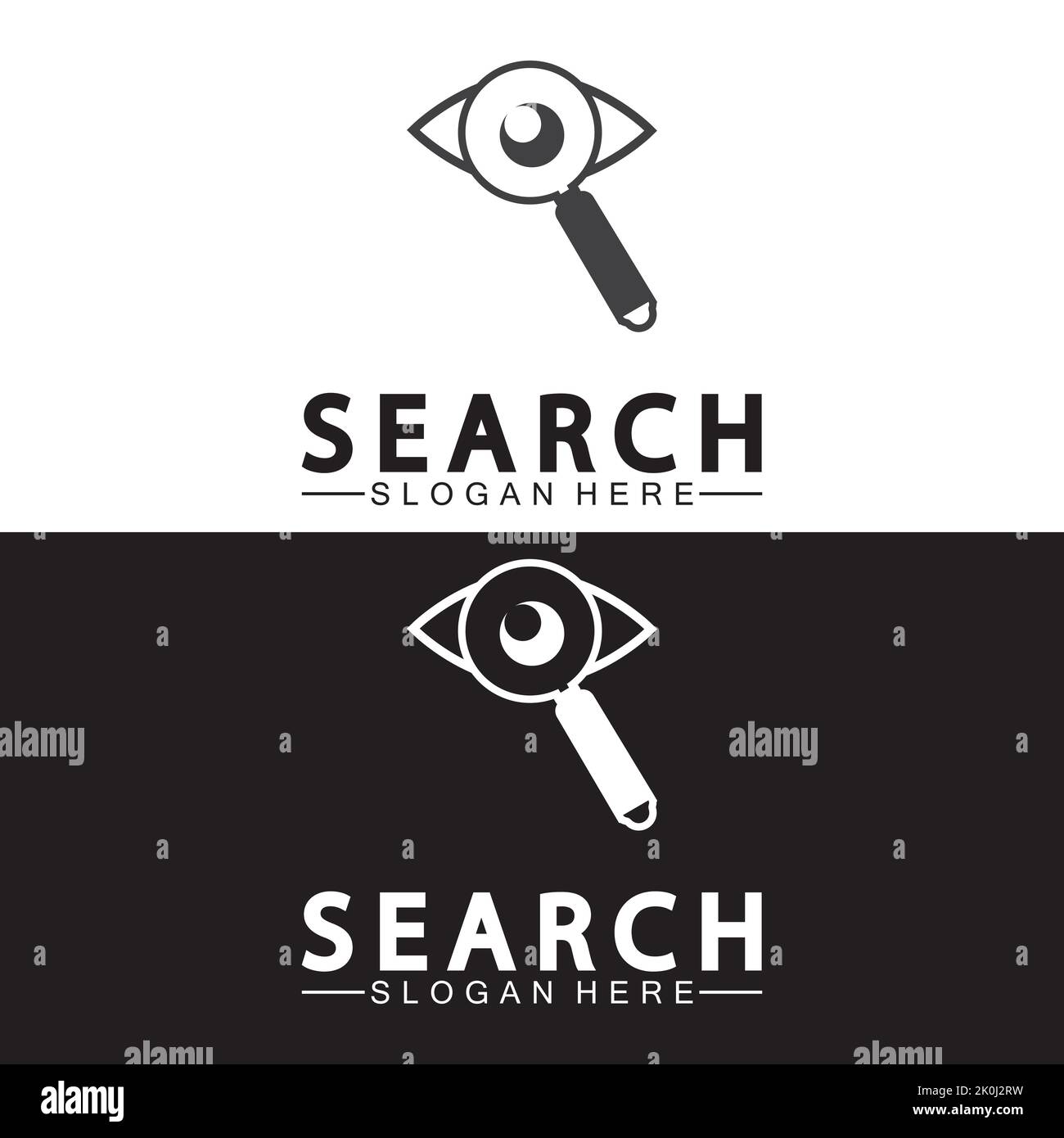 Search Logo With Magnifying Glass And Eye Symbol icon vector Stock ...