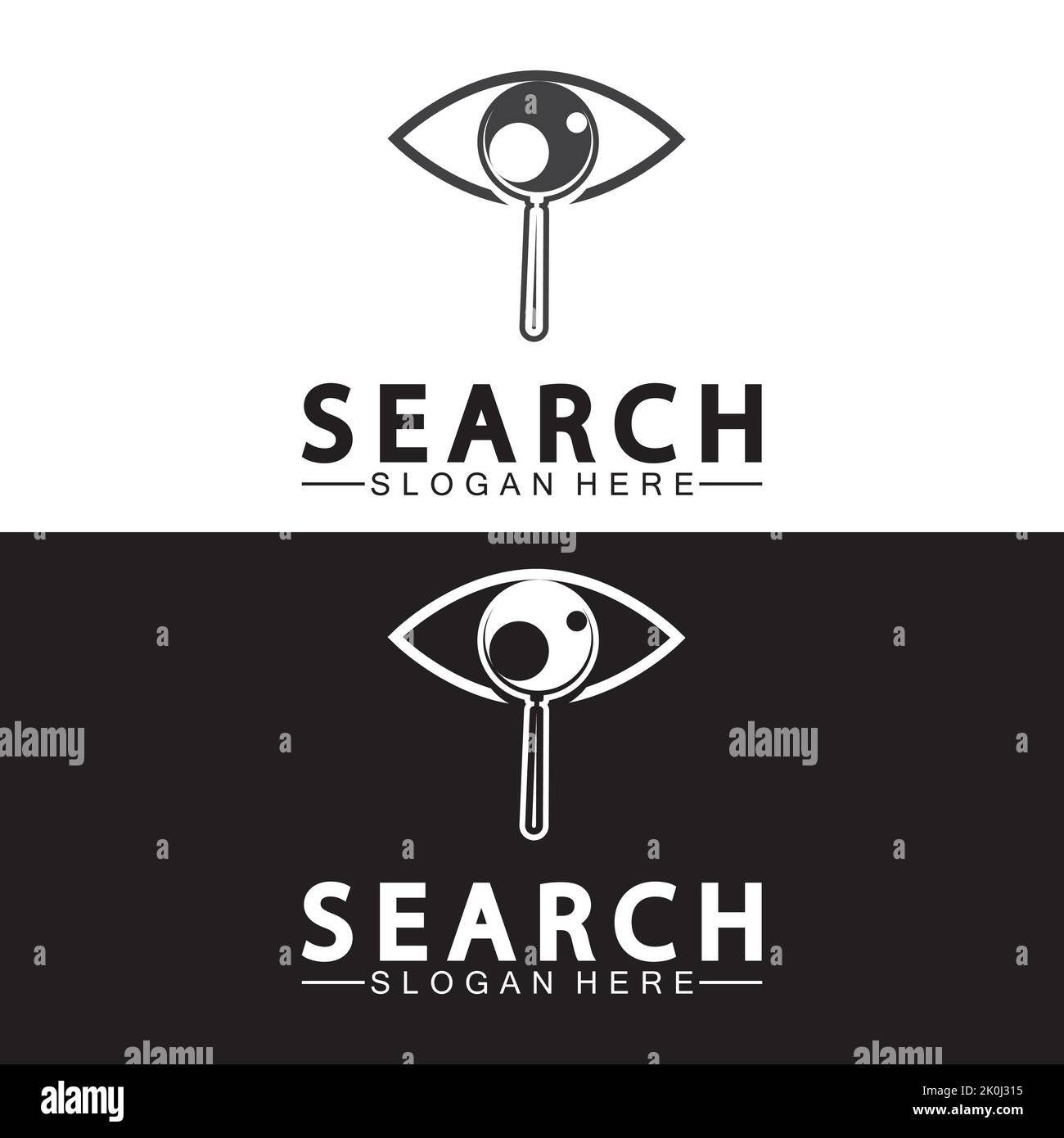 Search Logo With Magnifying Glass And Eye Symbol icon vector Stock ...