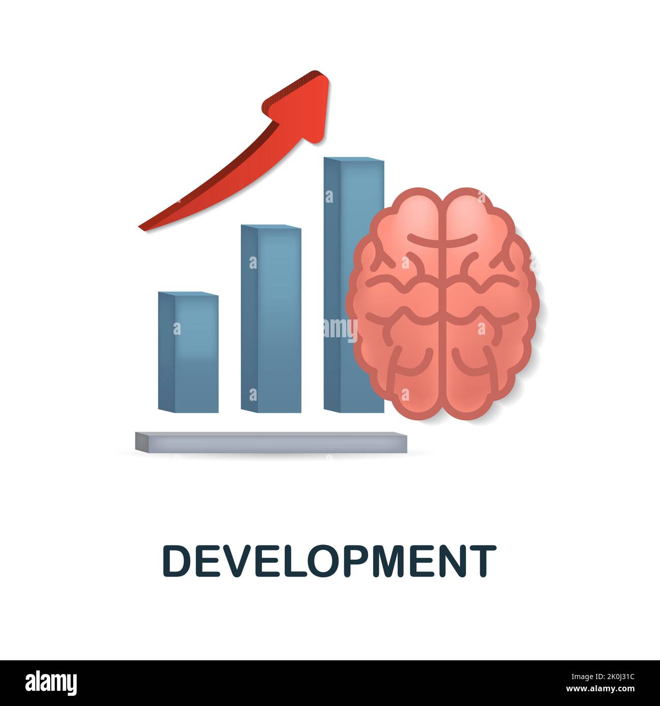Development icon. 3d illustration from brain procces collection ...