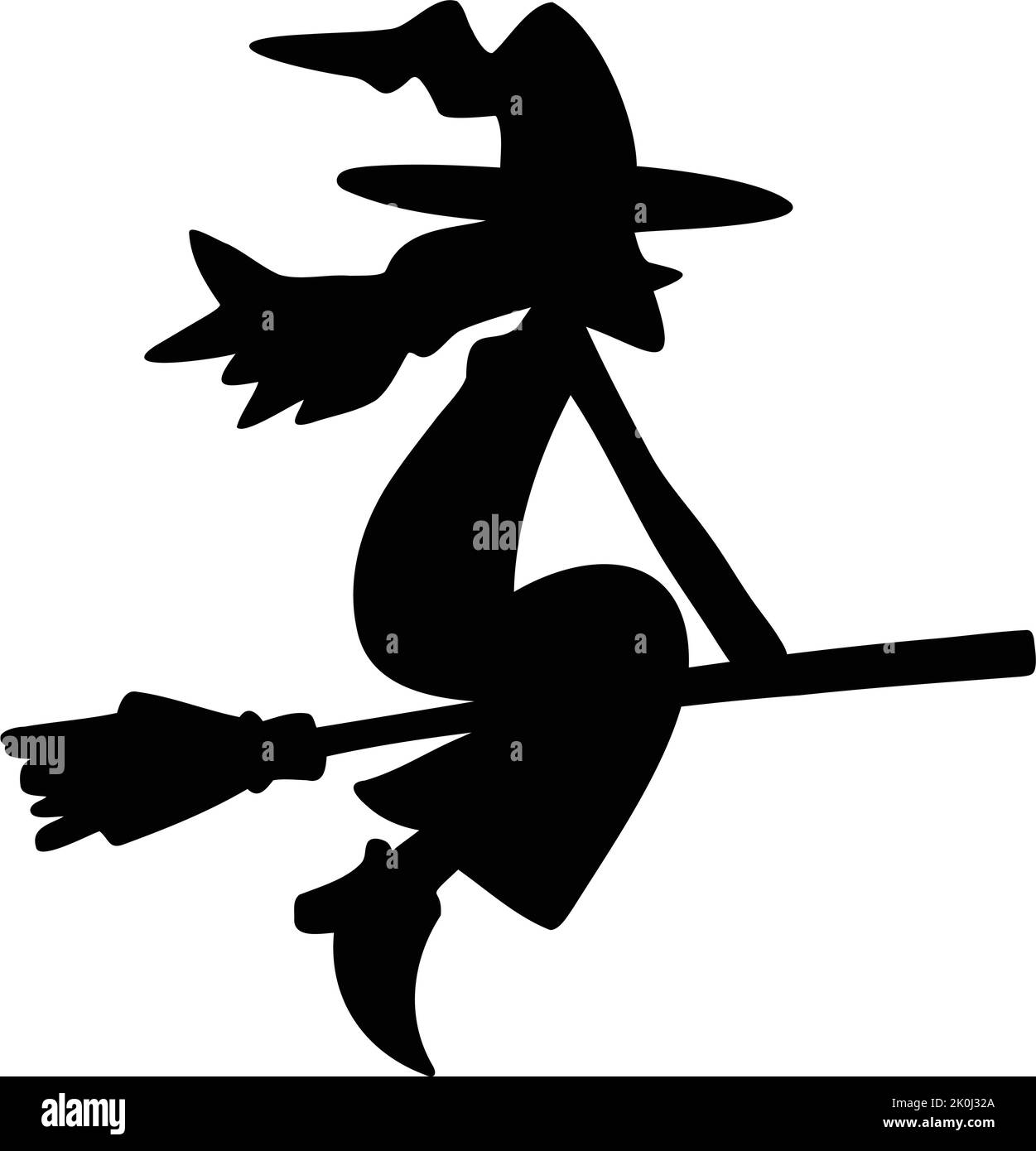 Witch riding on a broom hi-res stock photography and images - Alamy