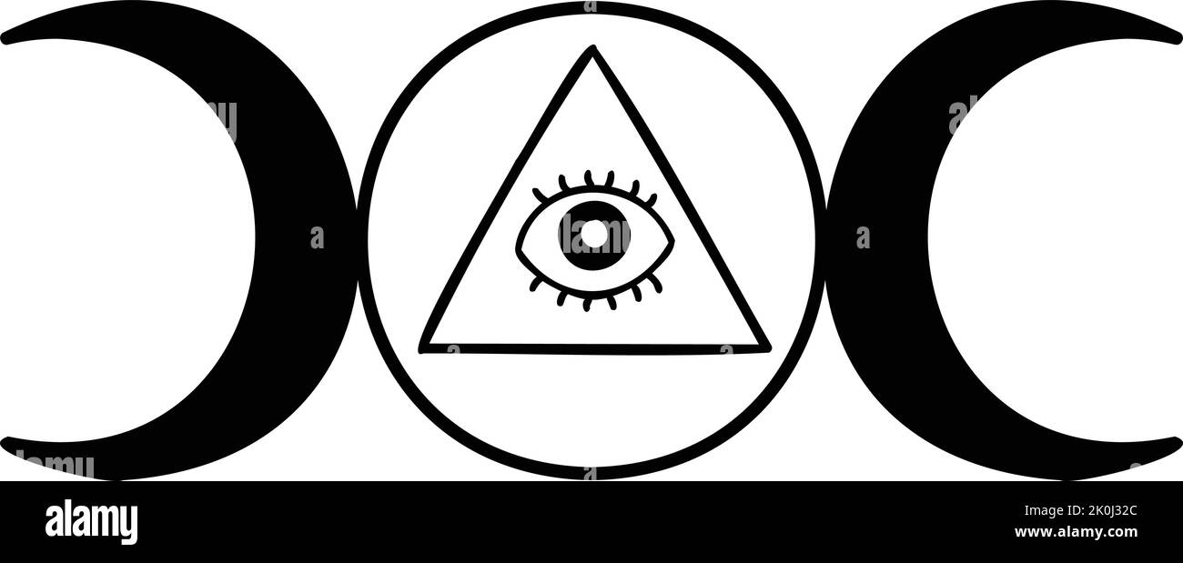 Hand Drawn Illuminati symbol illustration isolated on background Stock ...