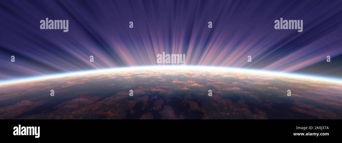 Sunrise from space aurora hi-res stock photography and images - Alamy