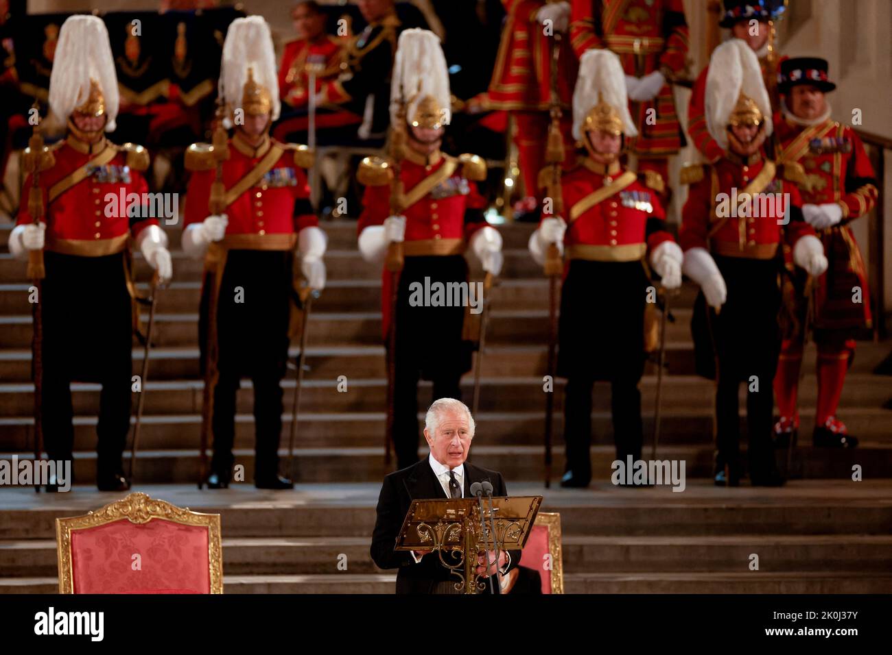 King Charles III gives his address thanking the members of the House of ...