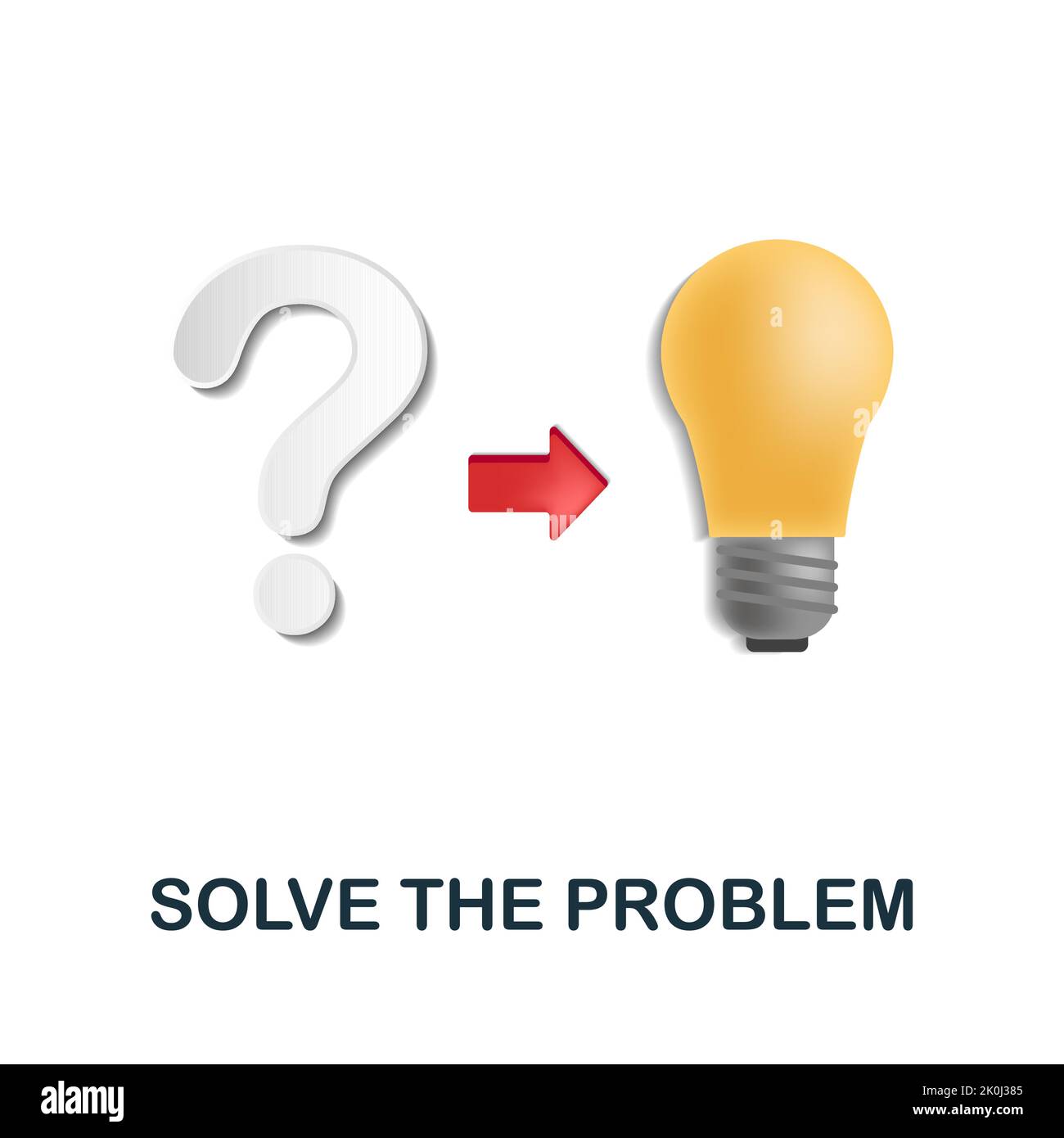 Solve The Problem icon. 3d illustration from brain procces collection ...