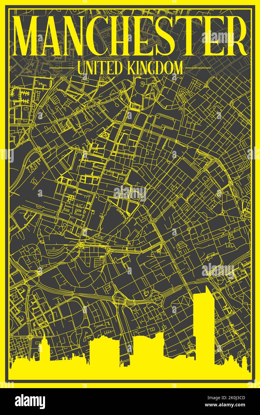 Old map of manchester uk Stock Vector Images - Alamy