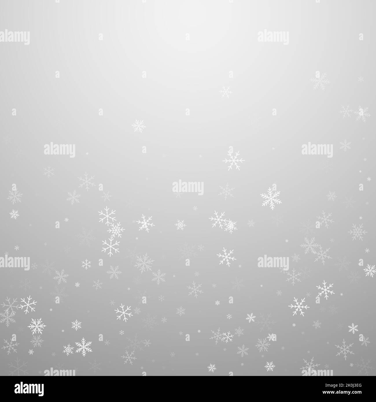 Christmas falling snow background. Subtle flying snow flakes and stars ...
