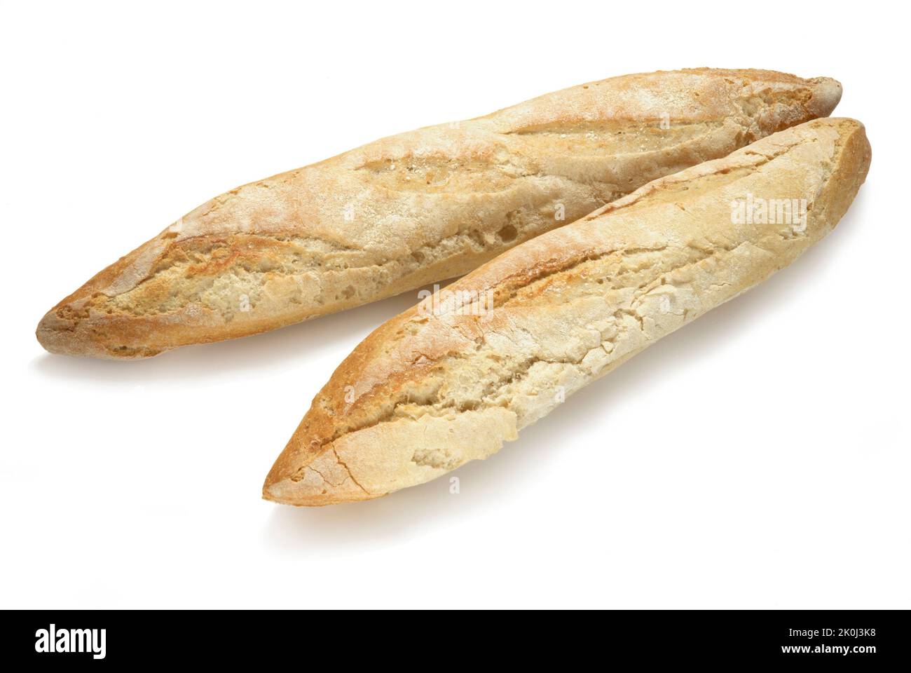 Two baguettes of Gallego bread. A traditional crusty bread from Galicia ...