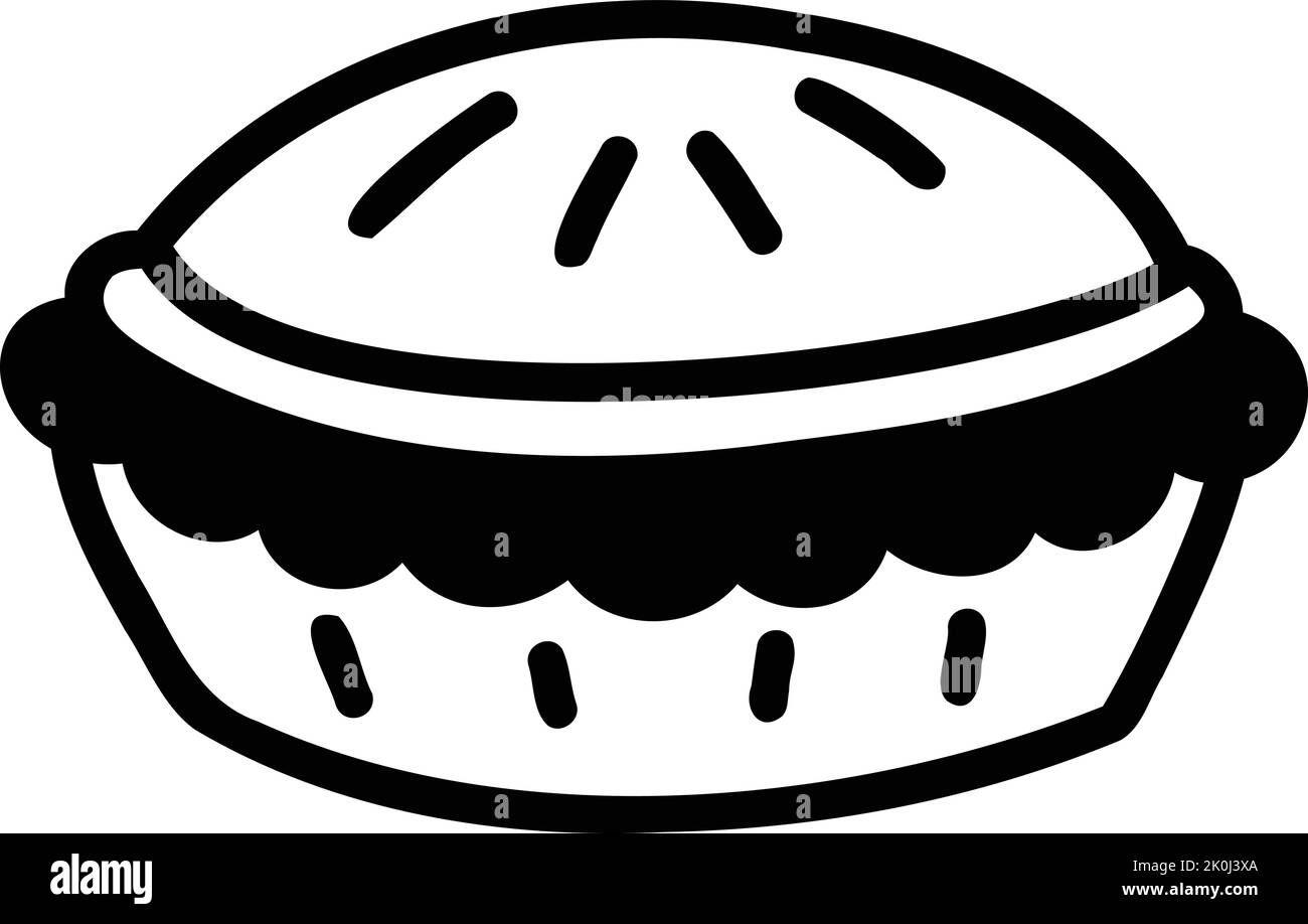 Hand Drawn pie illustration isolated on background Stock Vector Image ...