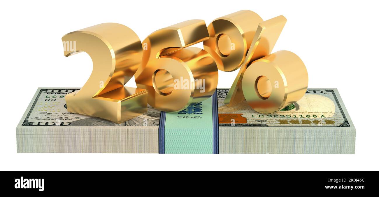 The Number 26% on top of 100 Dollar bills Stock Photo - Alamy