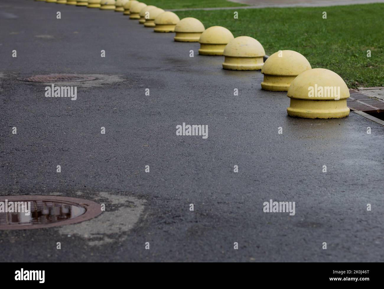 entrance to the park is secured against the entry of cars by placing ...
