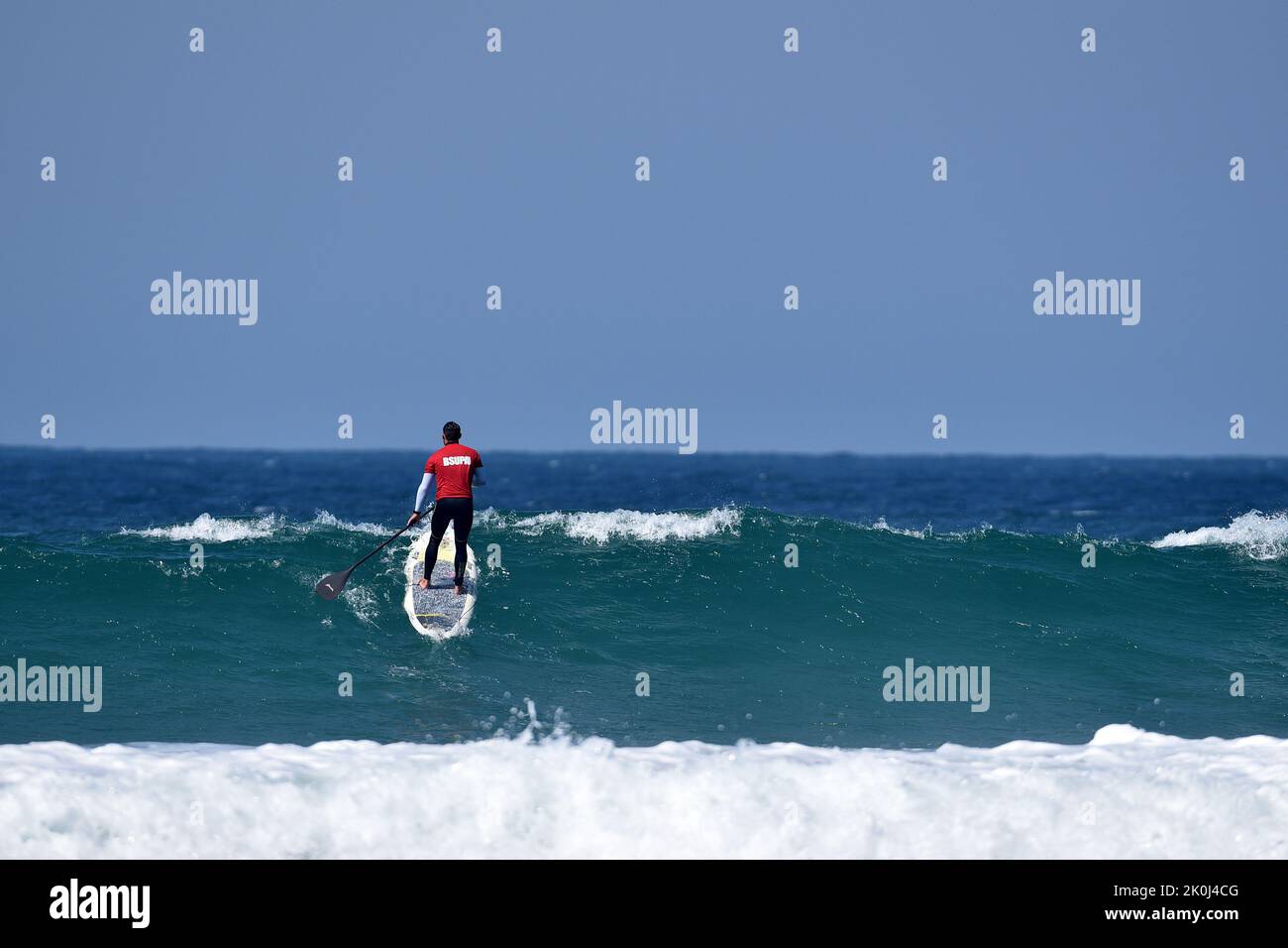 Stand Up Paddle Boarders Stock Photo - Alamy