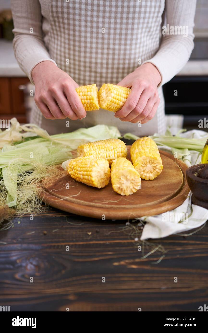 Hold corn cob hi-res stock photography and images - Alamy