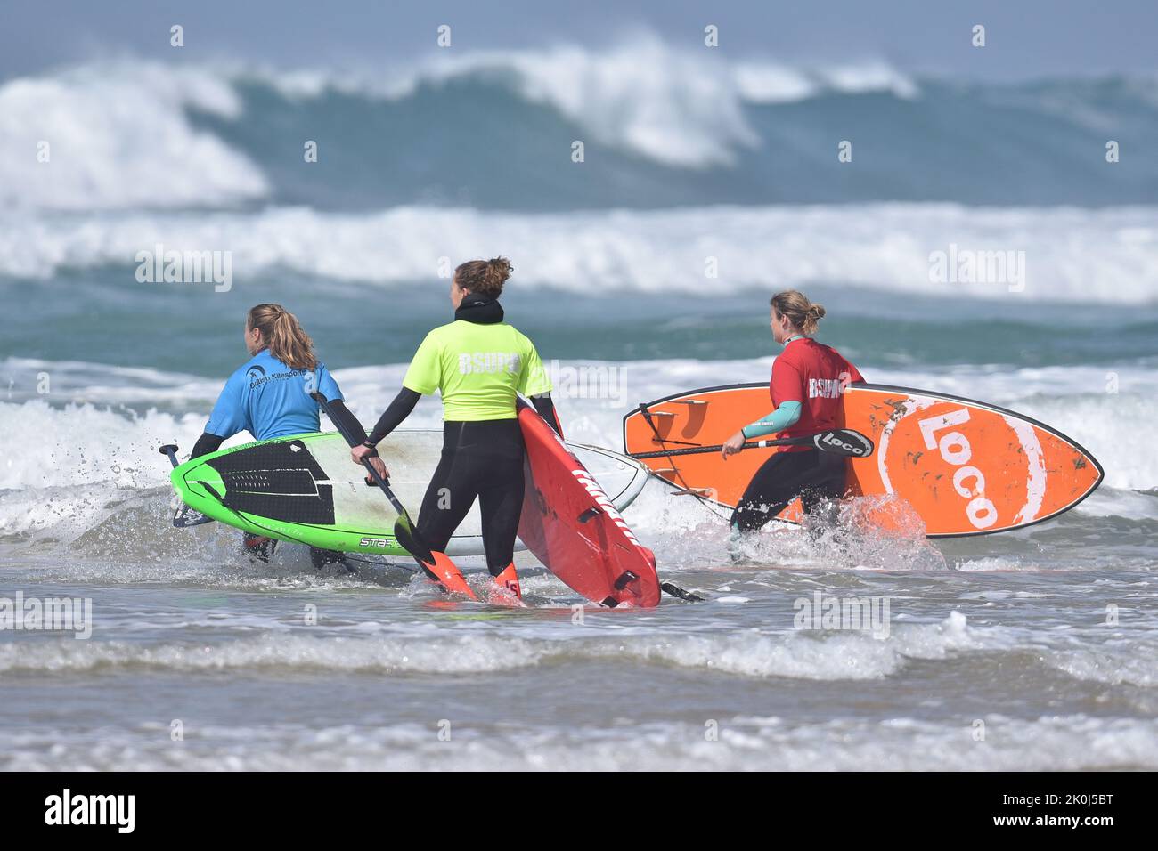 Stand Up Paddle Boarders Stock Photo - Alamy