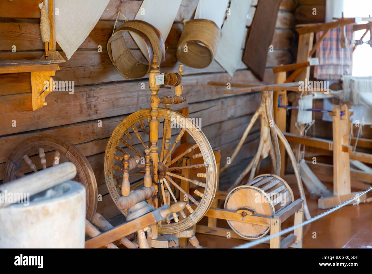 Clothes pavilion in Mari Ethnographic Open-Air Museum Stock Photo - Alamy