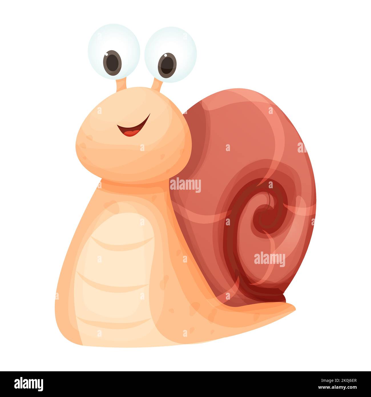 Cartoon brown slug happy smiling Cut Out Stock Images & Pictures - Alamy