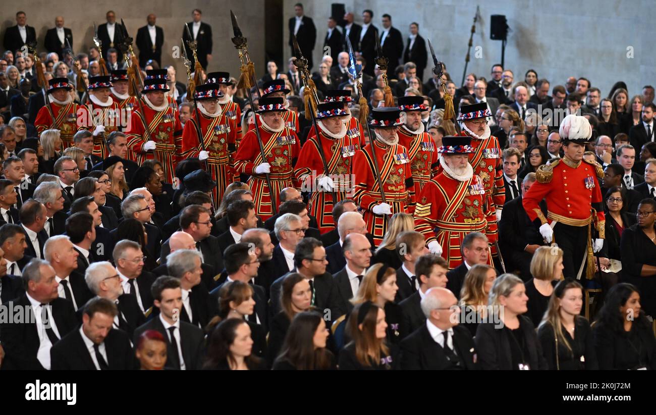 The King's Body Guard of the Yeomen of the Guard ahead of the arrival ...