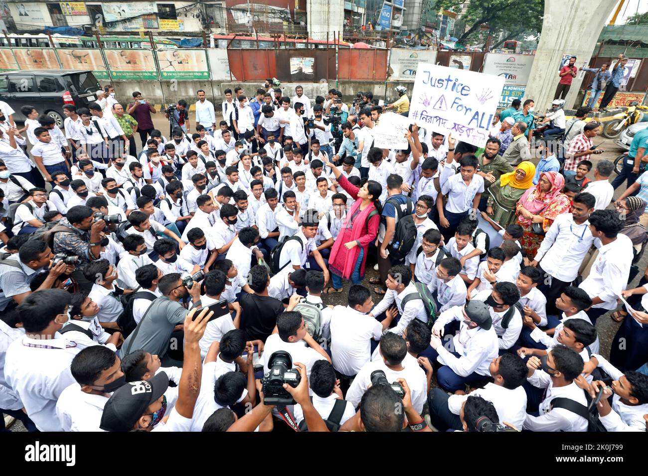 Dhaka, Bangladesh - September 12, 2022: Students launch street protests ...