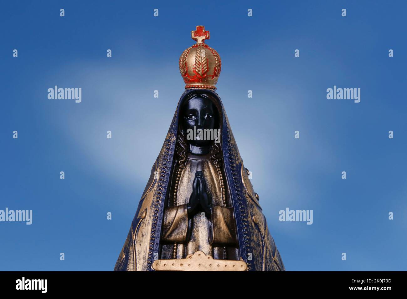 Statue of the image of Our Lady of Aparecida, "Nossa Senhora Aparecida ...