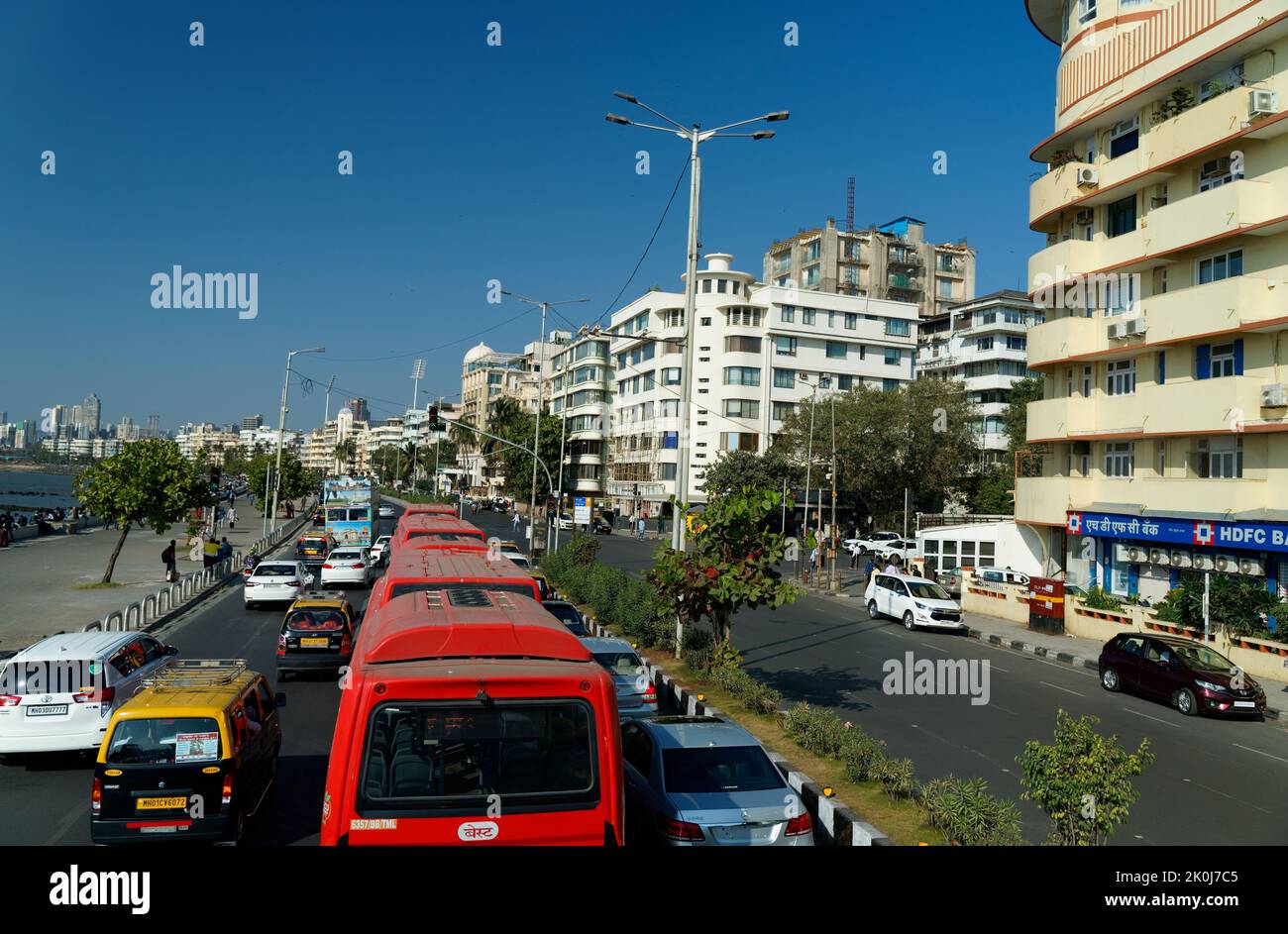 Night view marine drive street hi-res stock photography and images - Alamy