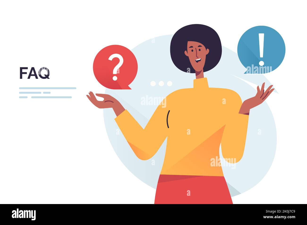 Vector Illustration On The Subject Of Customer Online Communication Questions And Answers