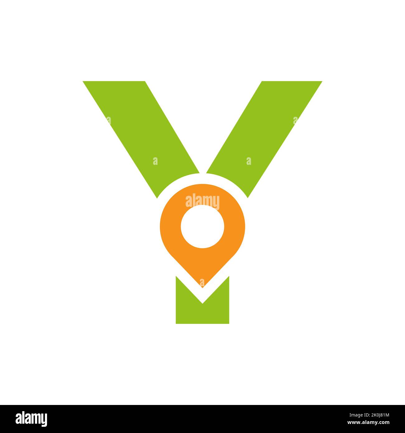 Letter Y Location Logo Design Sign. Location Icon Concept With Alphabet ...