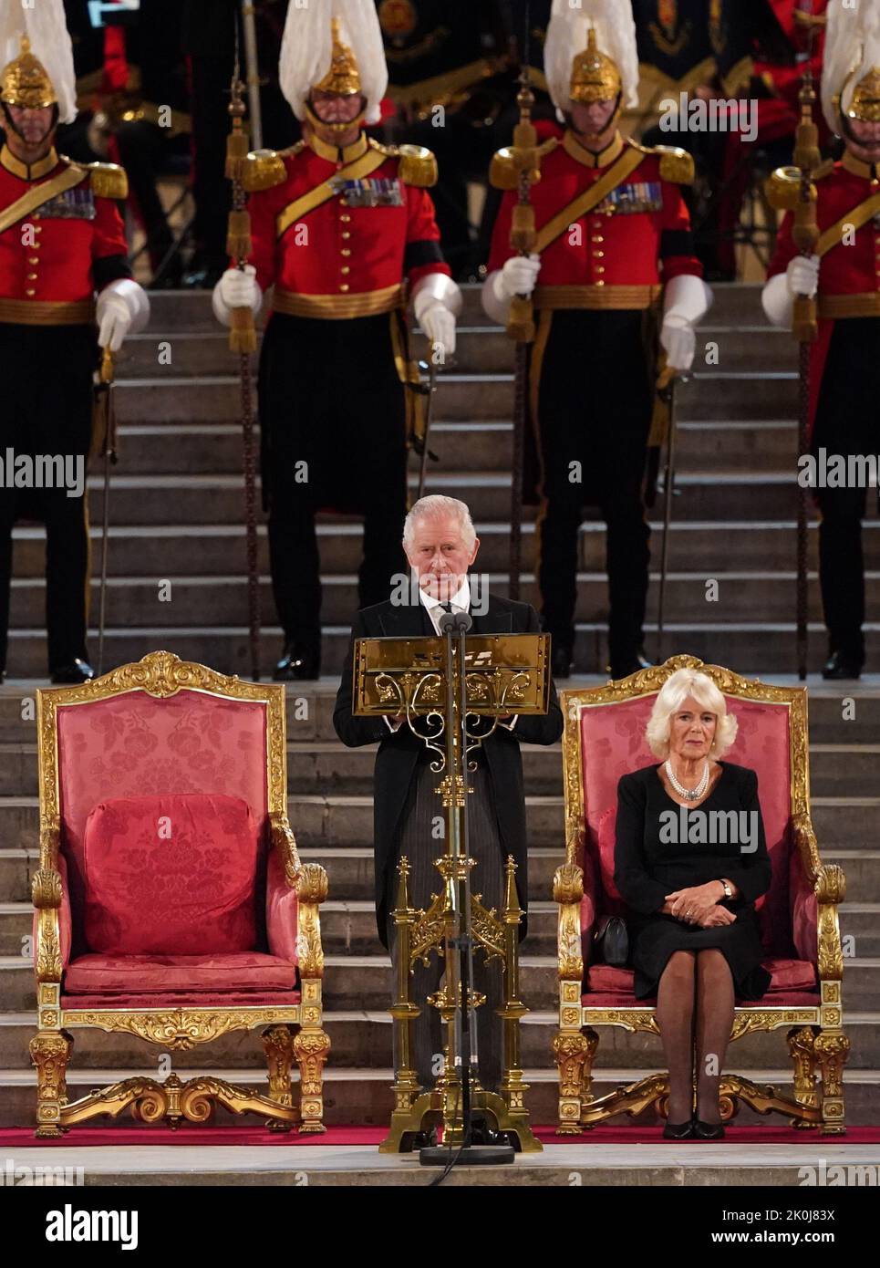 King Charles III gives his address thanking the members of the House of ...