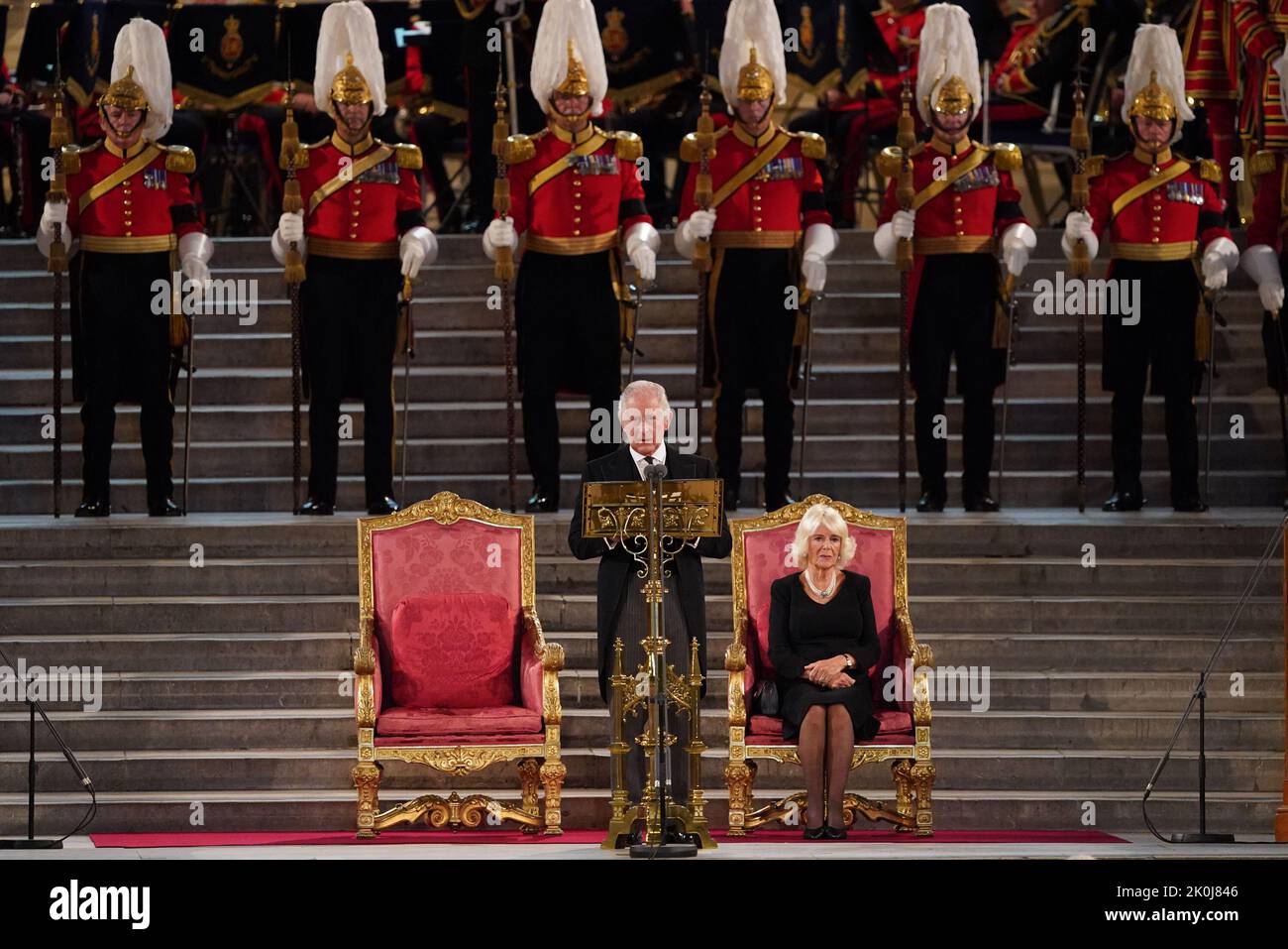 King Charles III gives his address thanking the members of the House of ...