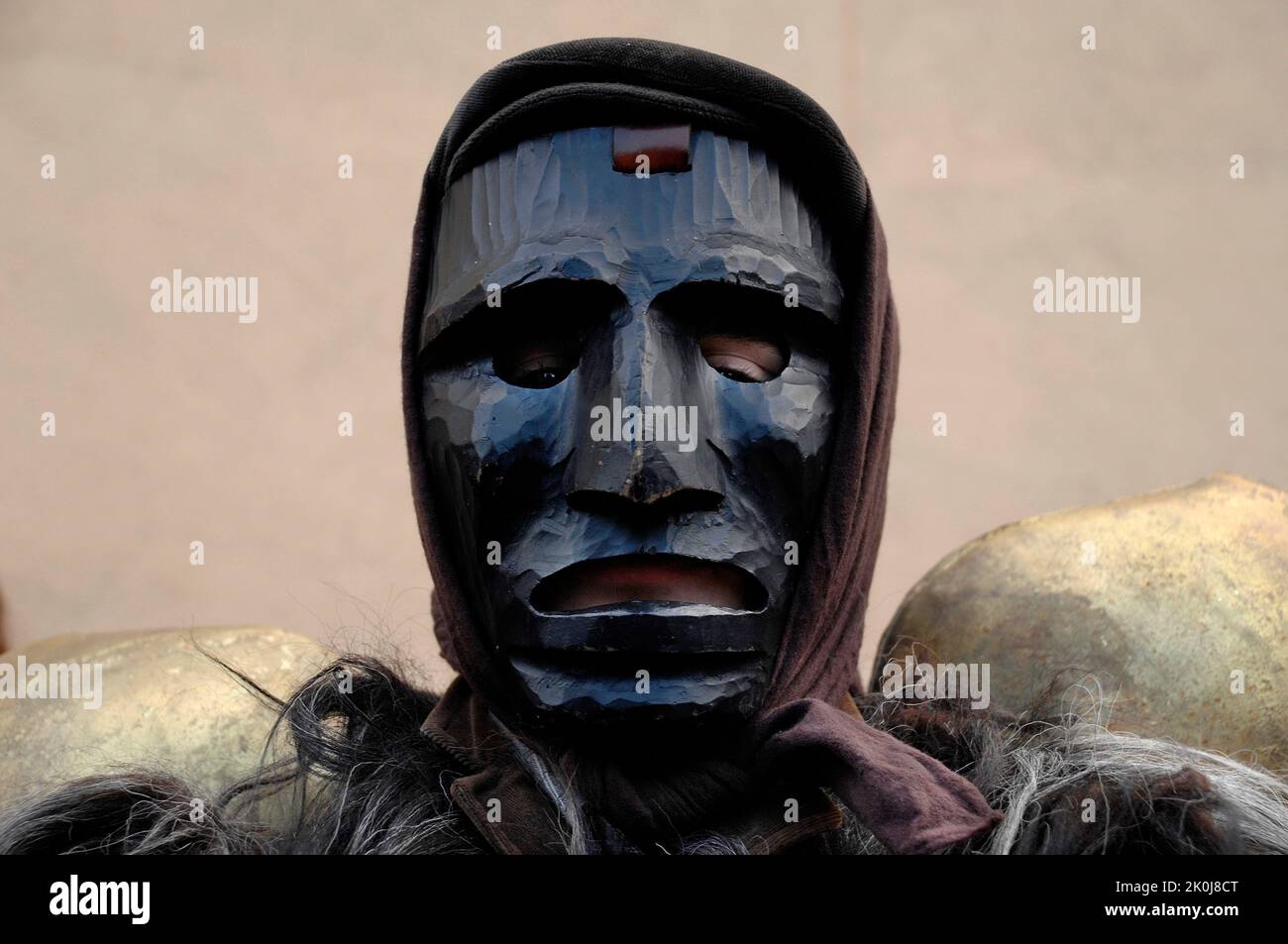 Typical carnival, Mamuthones parade, Mamoiada, Sardinia, Italy Stock ...