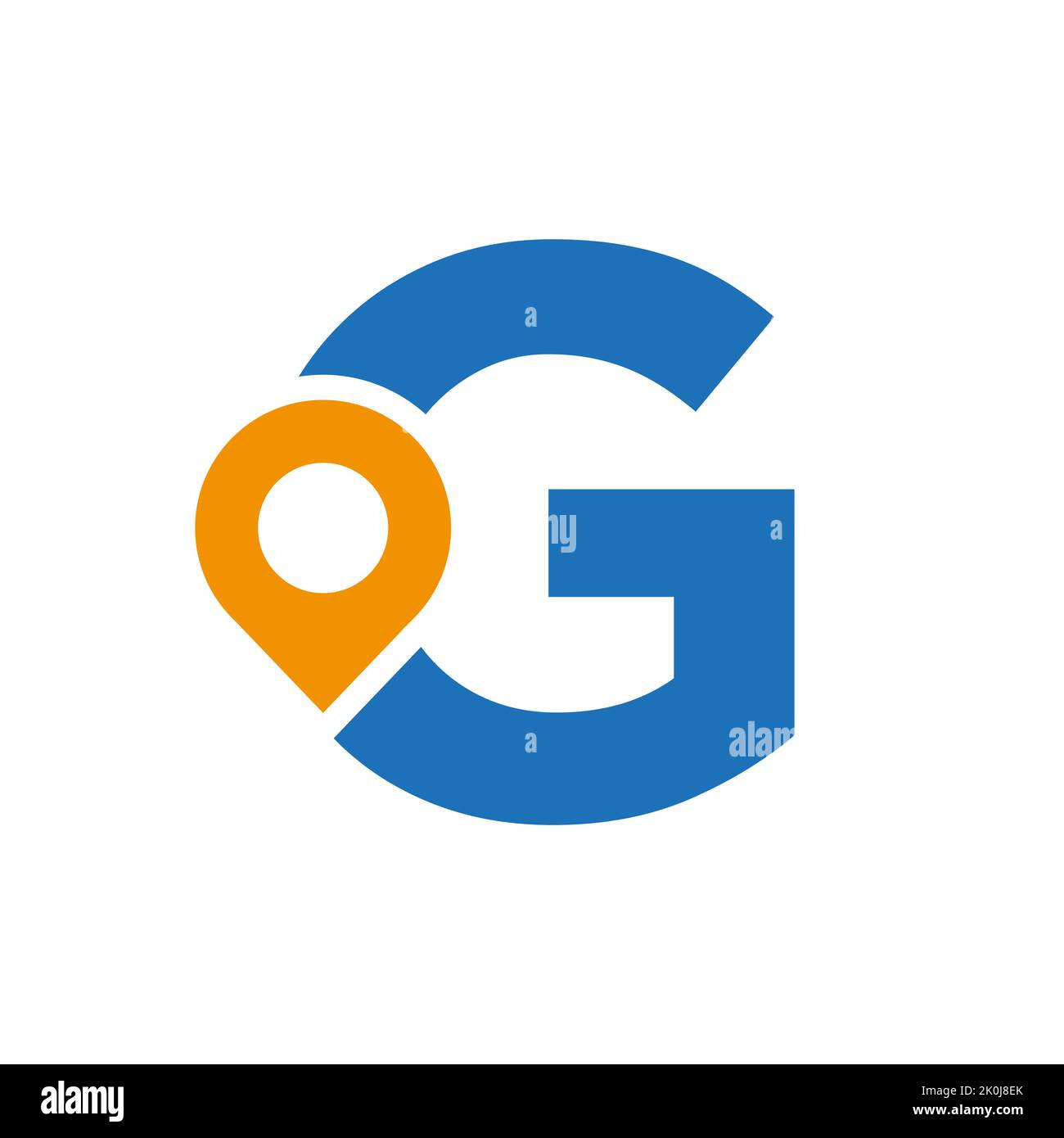 Letter G Location Logo Design Sign. Location Icon Concept With Alphabet ...