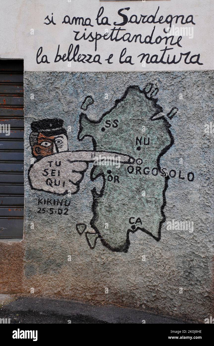 Murals, Orgosolo, Sardinia, Italy Stock Photo - Alamy