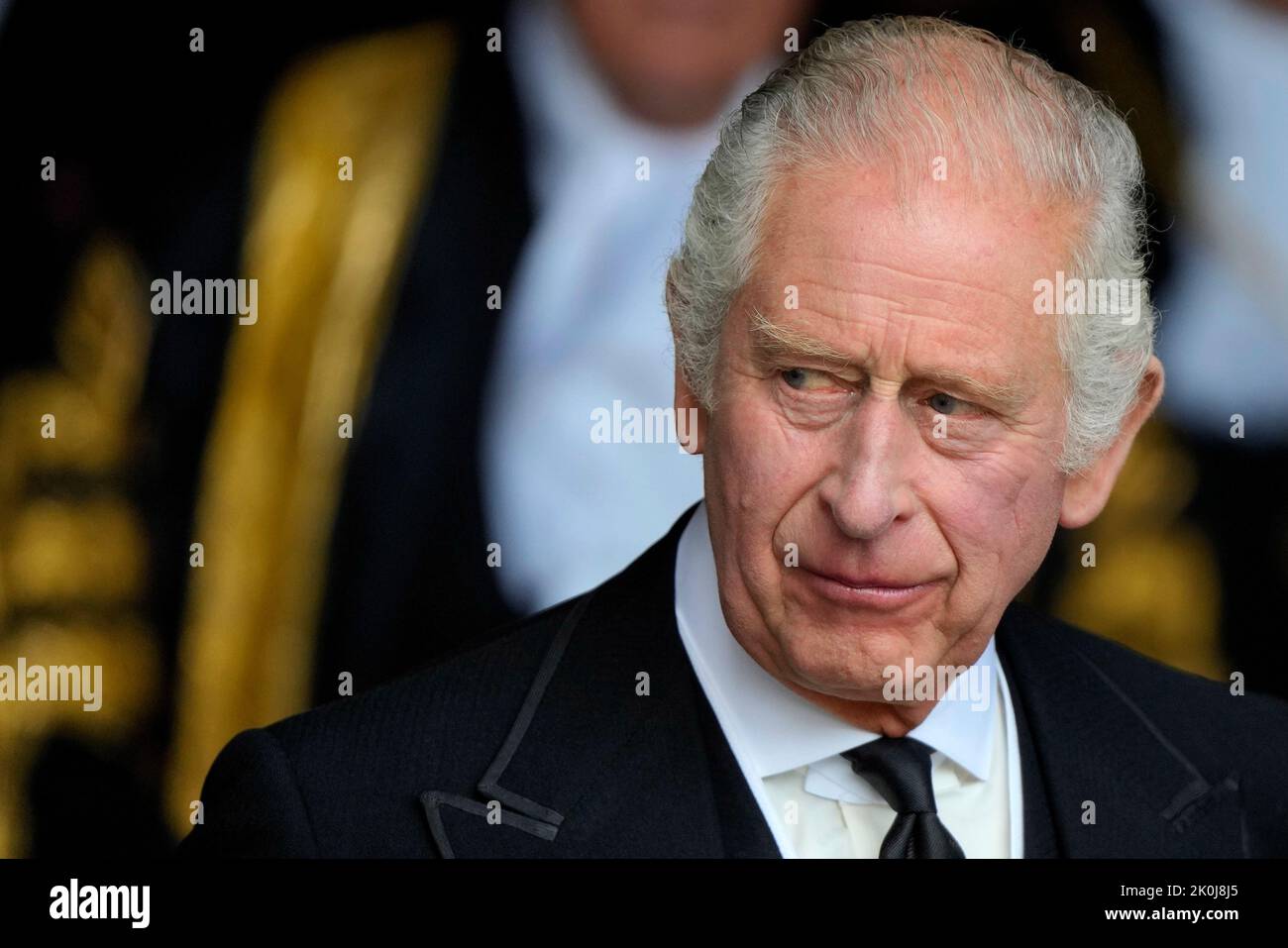 King Charles III leaves Westminster Hall, London, where both Houses of ...
