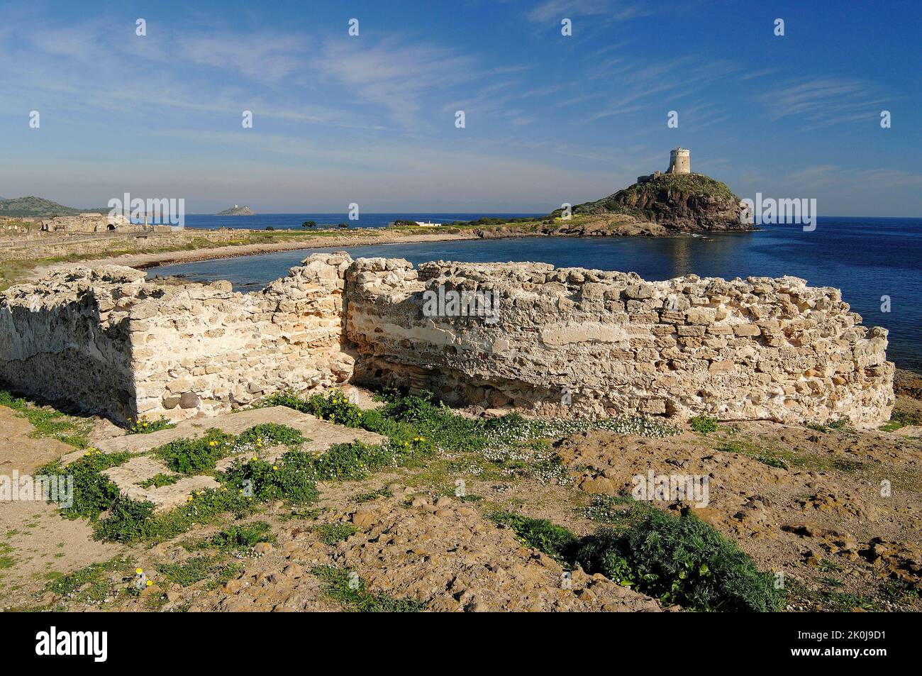 Nora Roman ruins, Pula, Sardinia, Italy Stock Photo - Alamy