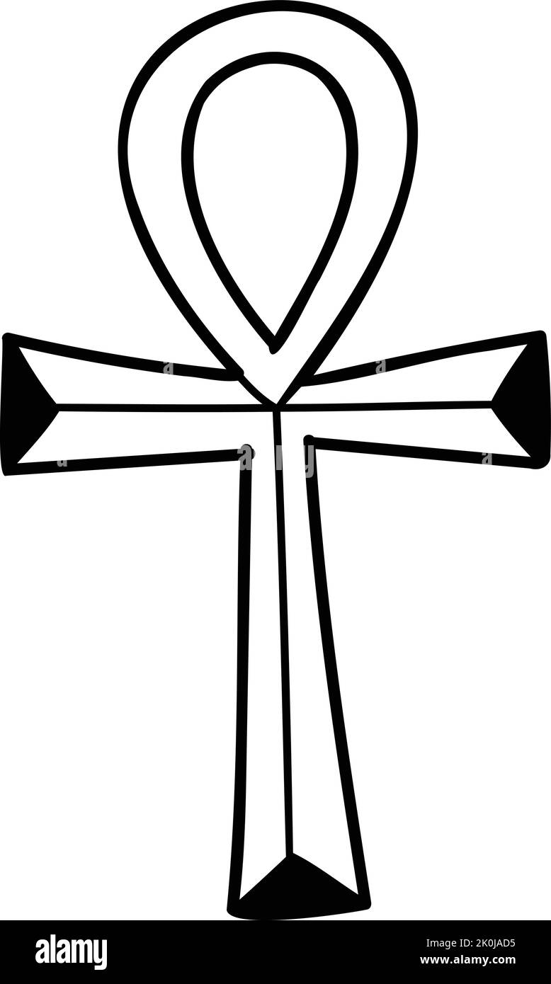 Egyptian Ankh Outline