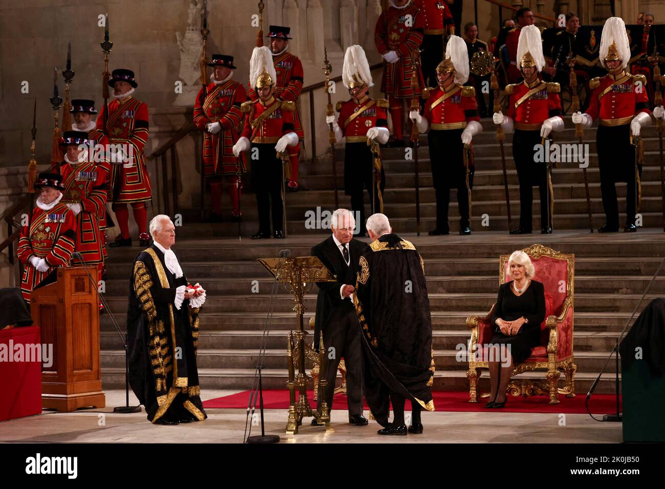 Speaker of the House of Lords Lord McFall of Alcluith (left) and ...