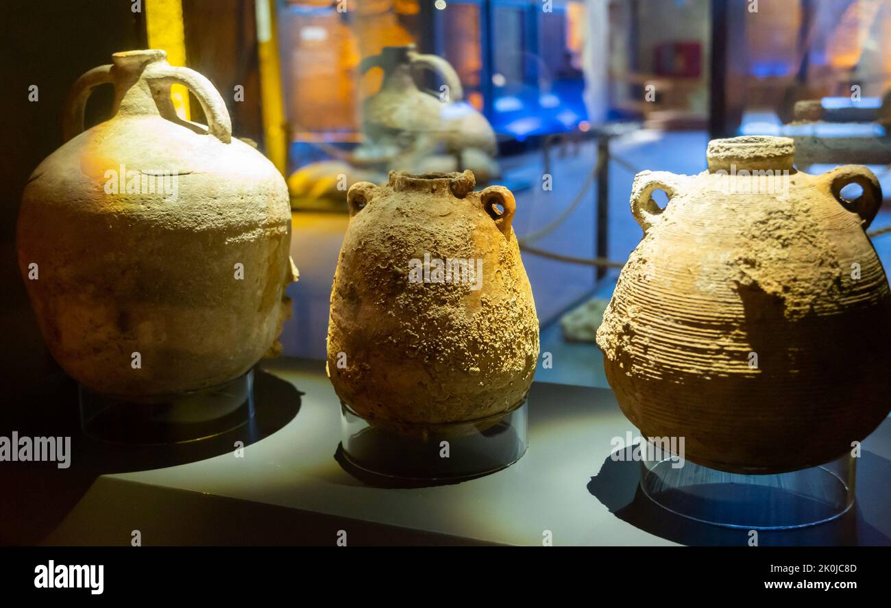 Ancient vases in Lycian Civilization Museum of Demre Stock Photo - Alamy