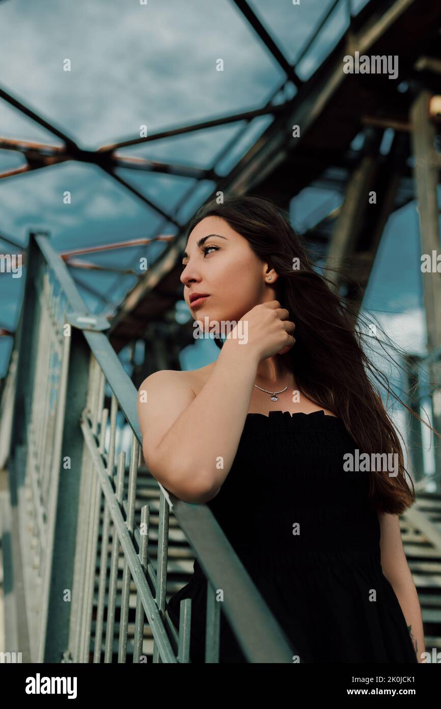 The girl on the bridge hi-res stock photography and images - Alamy