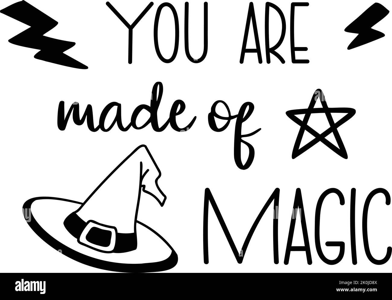 You are made of Magic lettering illustration isolated on background ...