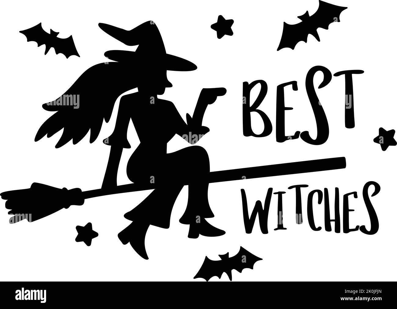 Best witches lettering illustration isolated on background Stock Vector ...