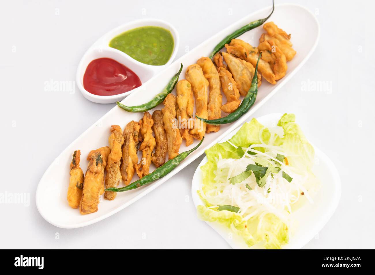 Indian Street Food Sliced Crispy Fried Potato Wedges Also Called Aloo ...