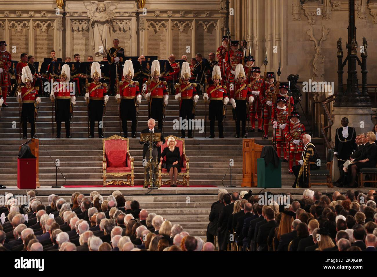 King Charles III gives his address thanking the members of the House of ...