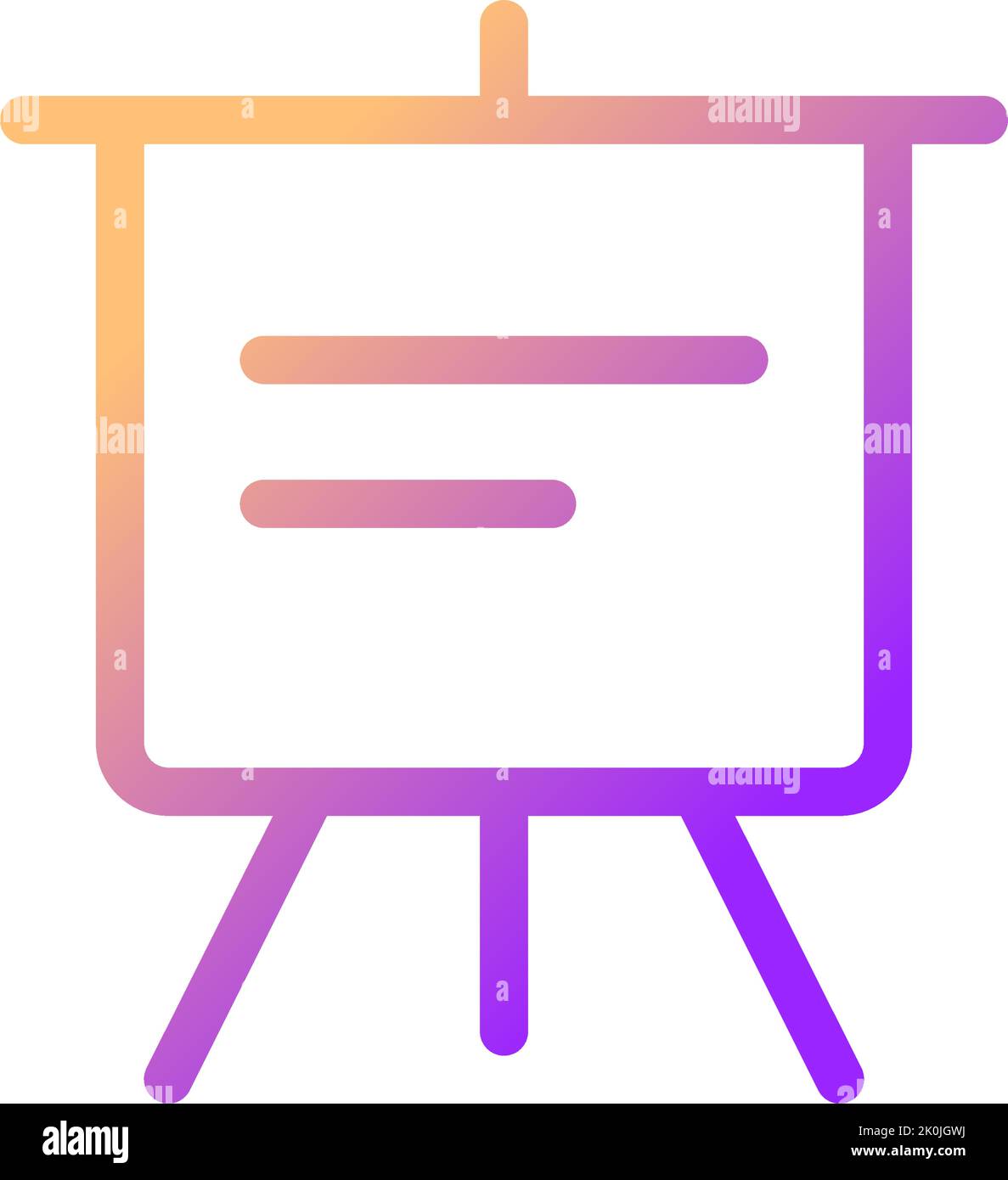 Portable presentation board pixel perfect gradient linear ui icon Stock Vector Image & Art - Alamy