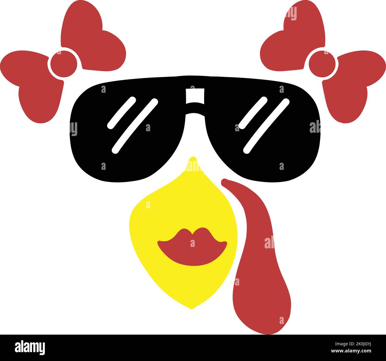 Hand Drawn turkey face illustration isolated on background Stock Vector ...