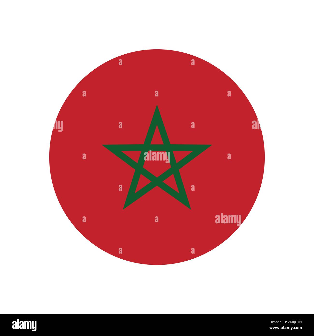 Morocco vector flag circle on white background Stock Vector Image & Art ...