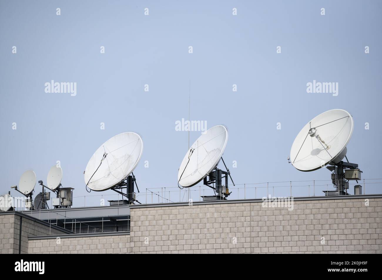 Frankfurt, Germany. Hamburg, Germany. 12th Sep, 2022. Several satellite ...