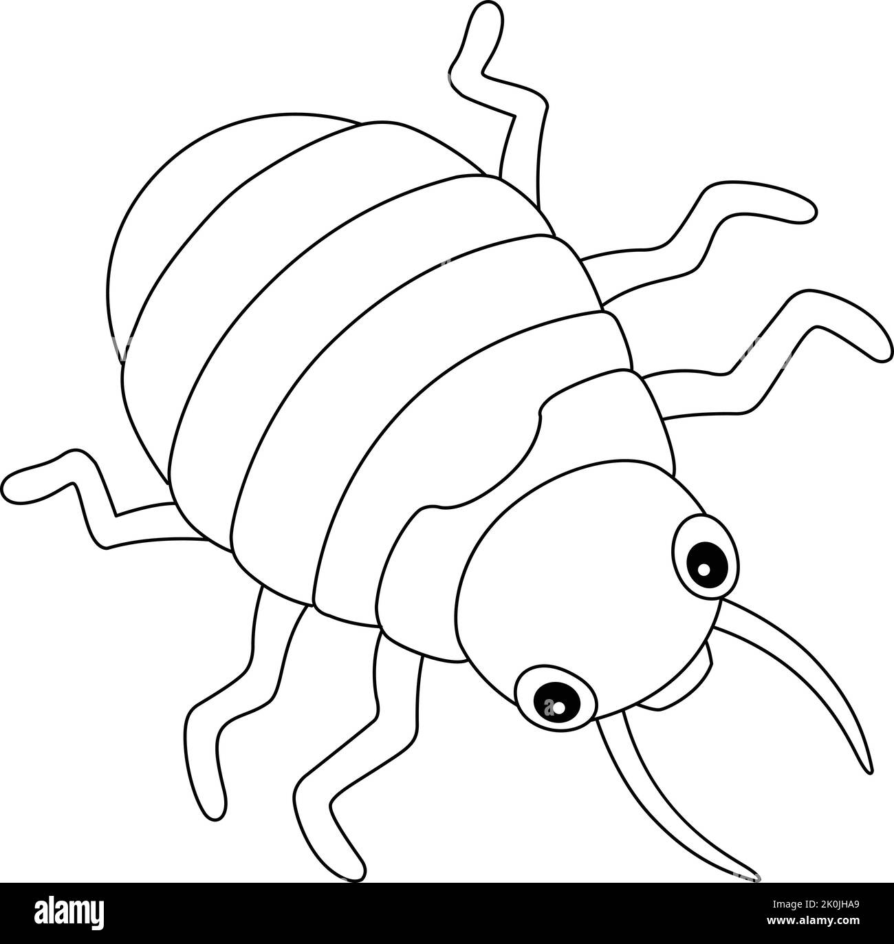 Bedbug Animal Isolated Coloring Page for Kids Stock Vector Image & Art ...